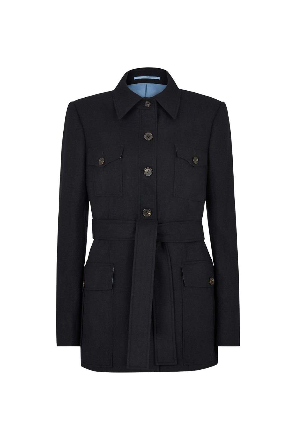 Knatchbull / AERIN - Travel Jacket in Herringbone – Navy